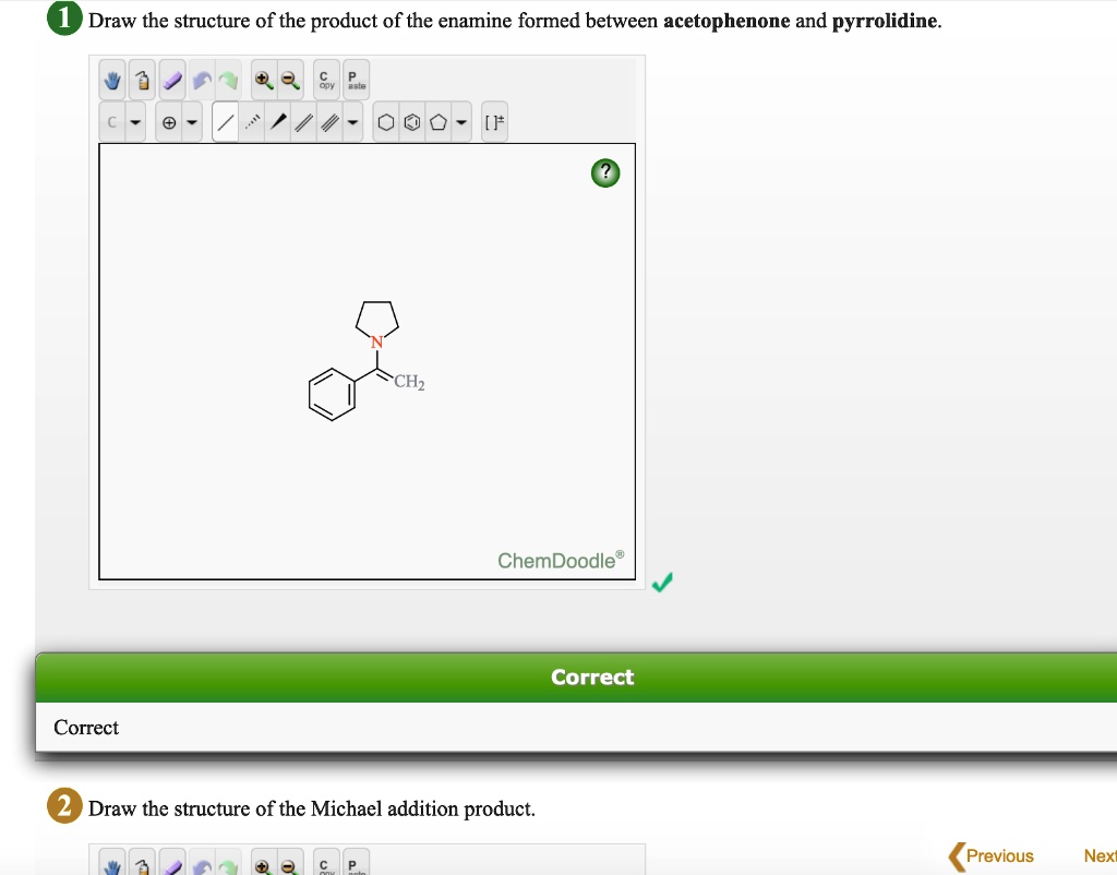 SOLVED: Draw the structure of the product of the enamine formed between ...