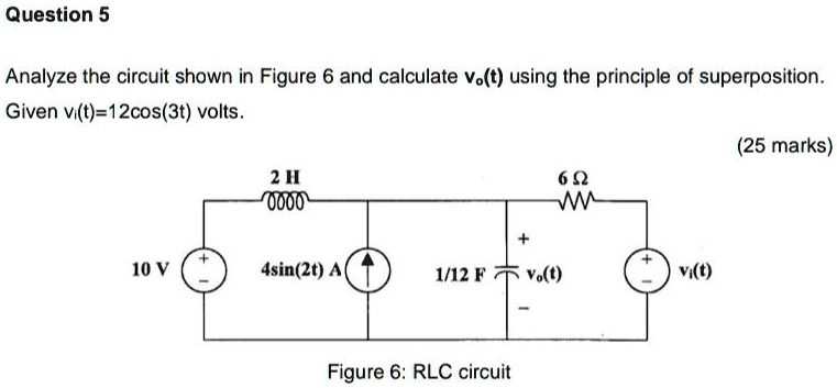hiw to solve this please question 5 analyze the circuit shown in figure 6 and calculate vot ...