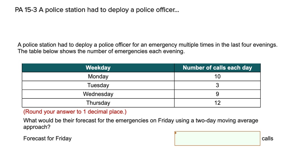 PA 15-3: A police station had to deploy a police officer for an ...