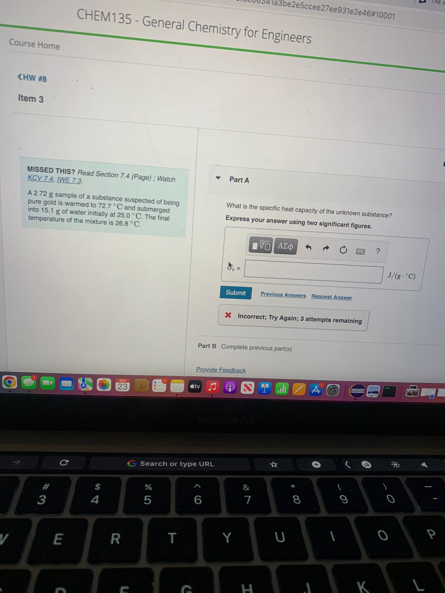 SOLVED: CHEM135 - General Chemistry for Engineers Course Home