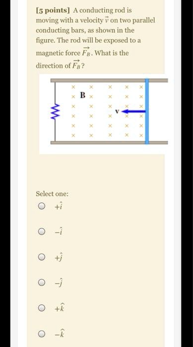 A conducting rod is moving with velocity V on two parallel conducting ...