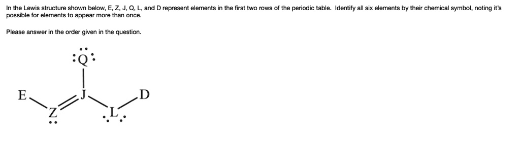 in the lewis structure shown below ez jql ana represent elements in the ...