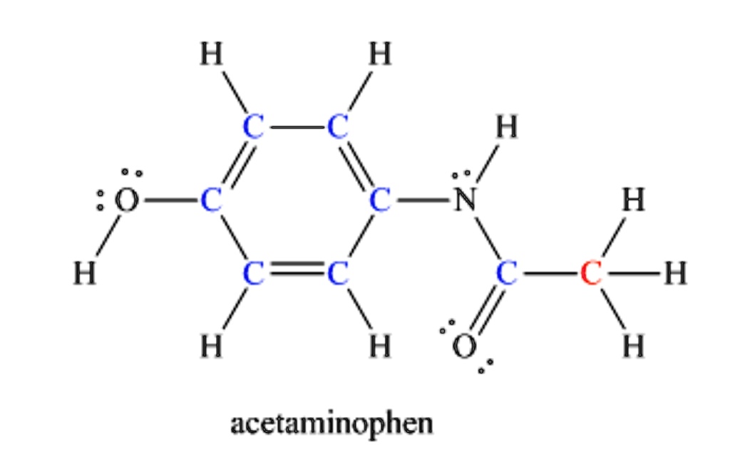 H C C :O-C C -N H H H H C C C-C-H H H H acetaminophen