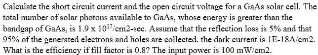 Solved Calculate The Short Circuit Current And The Open Circuit