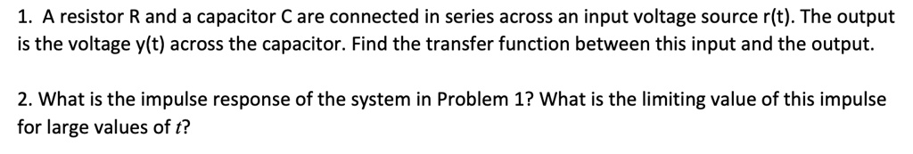 1. A resistor R and a capacitor C are connected in series across an ...