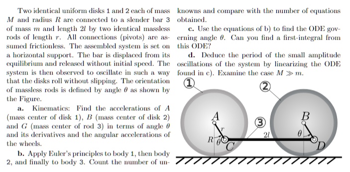 SOLVED: Two identical uniform disks 1 and 2 each of mass knowns and compare with the number of ...