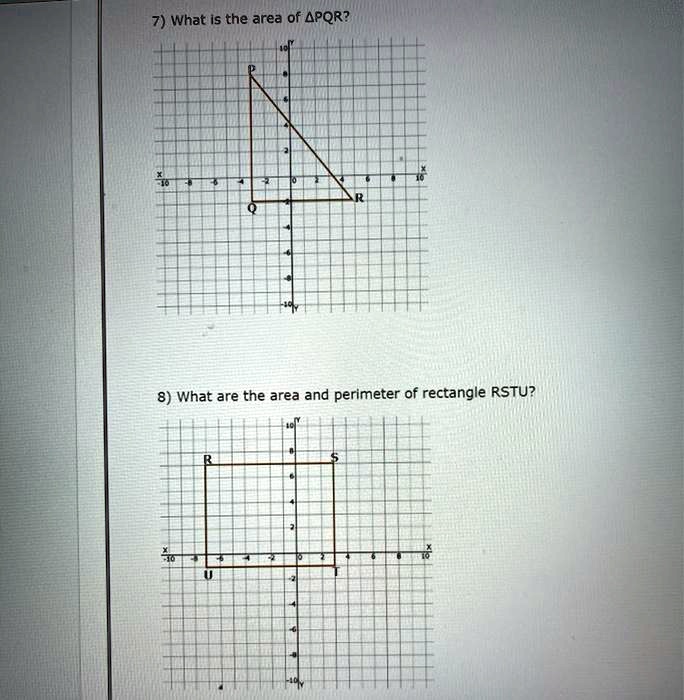 what is the area of apqr what are the area and perimeter of rectangle ...
