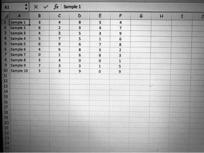 SOLVED: fx Sample 1 Sample Sample Sample] Sample Sample Sample Sample ...
