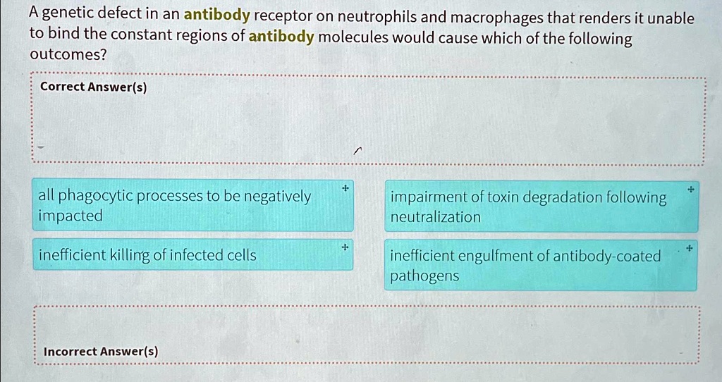 SOLVED: A genetic defect in an antibody receptor on neutrophils and ...