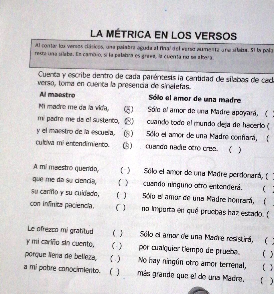 no ayudamedoy corna la metrica en los versos al contar los versos ...