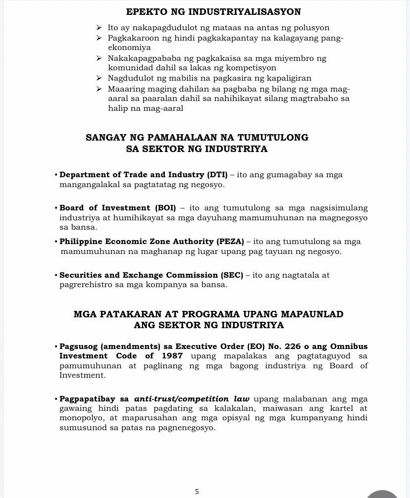 EPEKTO NG INDUSTRIYALISASYON > Ito ay nakapagdudulot ng mataas na antas ng polusyon ...