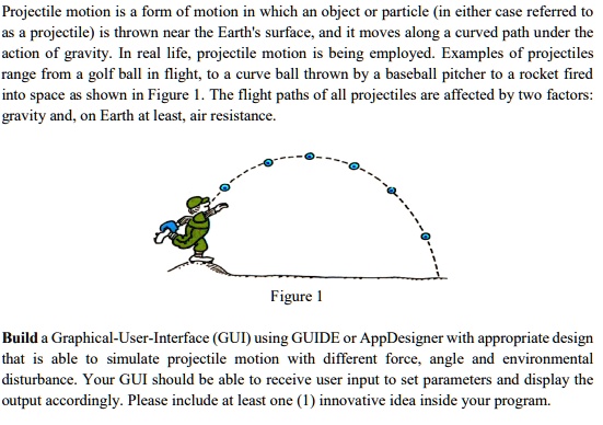 Solved Projectile Motion Is A Form Of Motion In Which An Object Or Particle In Either Case