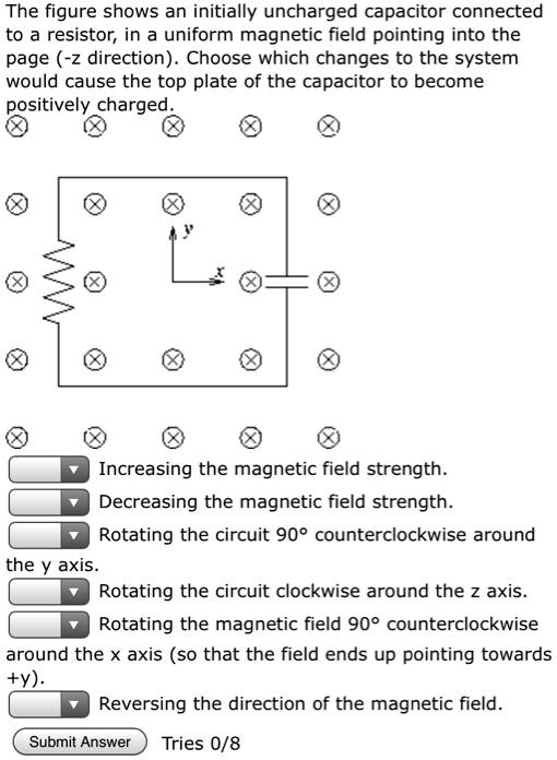 the figure shows an initially uncharged capacitor connected to a ...