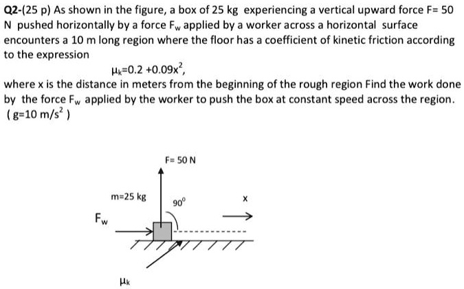 02 25 p as shown in the figure box of 25 kg experiencing vertical ...