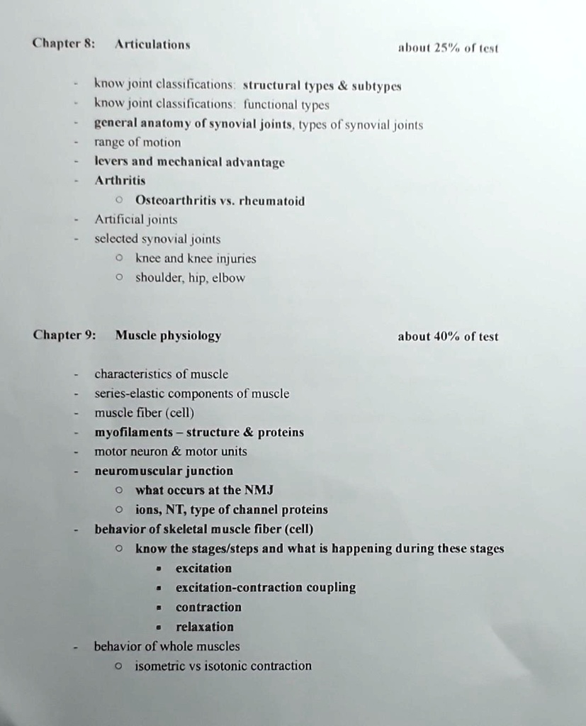 Texts Chapter 8 Articulations About 25 Of The Test Know Joint Classifications Structural