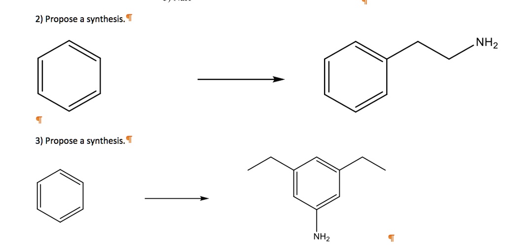 SOLVED: 2) Propose a synthesis: 3) Propose a synthesis: NH2 NH2