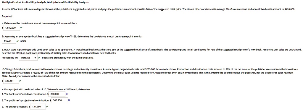 SOLVED: Assume UCLA Store sells new college textbooks at the publishers ...