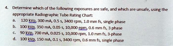 SOLVED: Determine which of the following exposures are safe, and which ...