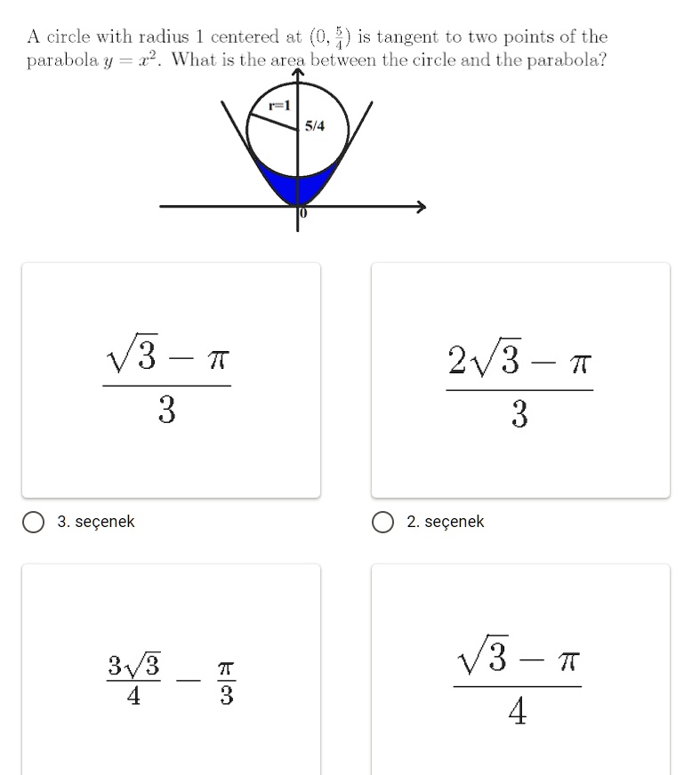 SOLVED: Texts: CALCULUS II CALCULUS II CALCULUS II A circle with radius ...