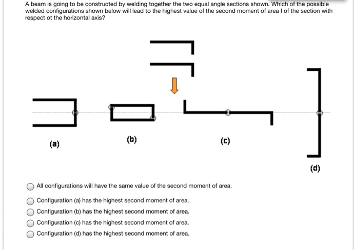 A beam is going to be constructed by welding together the two equal ...