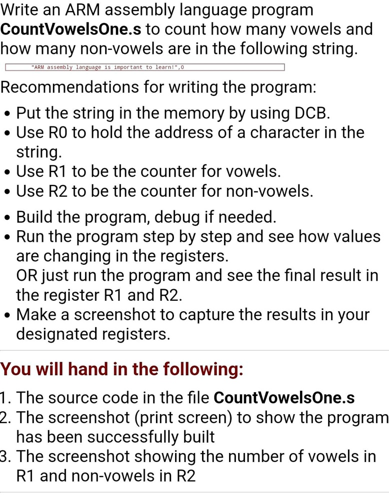 SOLVED: Please use "Keil uVision" IDE. ALSO, PLEASE INCLUDE THE STARTUP CODE, and the end has to ...