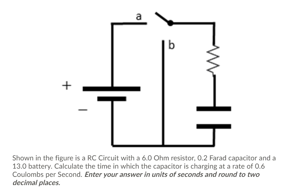 SOLVED: 1 + Shown in the figure is a RC Circuit with a 6.0 Ohm resistor ...
