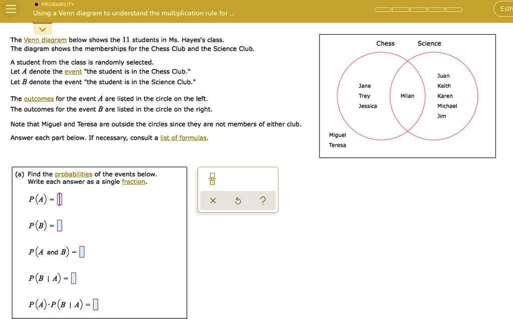 Using Venn diagram to understand the multiplication rule for ...