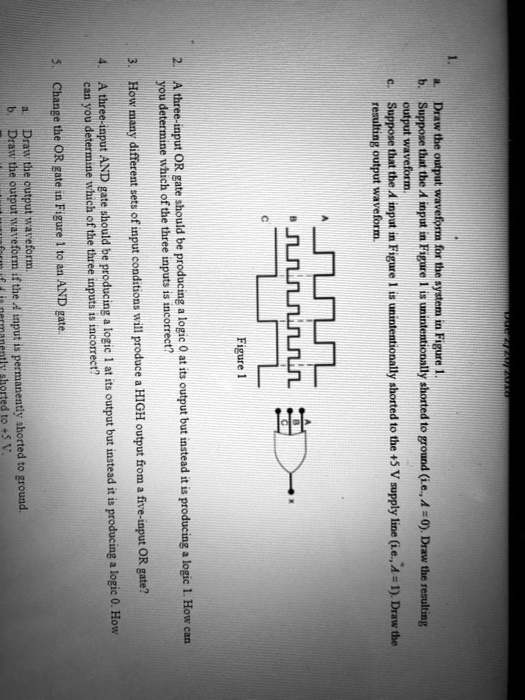 SOLVED: Draw the output waveform. Change the OR gate in Figure to an AND gate. Can you determine ...