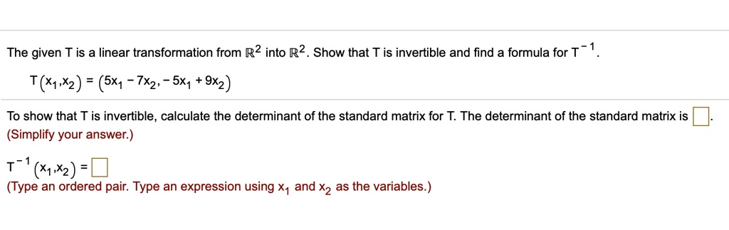 The given T is a linear transformation from R2 into R… - SolvedLib