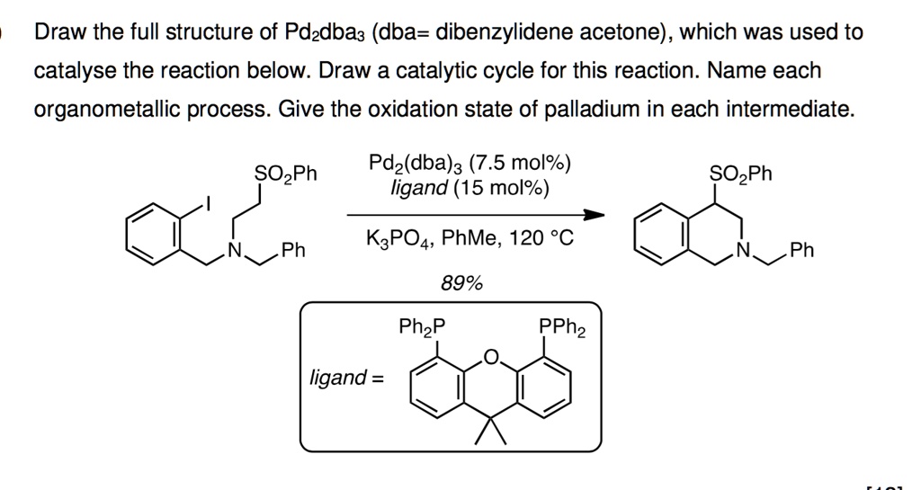 draw the full structure of pdzdba dba dibenzylidene acetone which was ...
