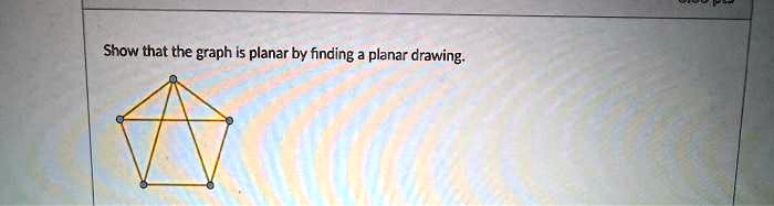 SOLVED: Show that the graph is planar by finding planar drawing:
