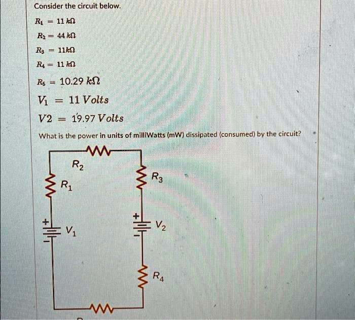 SOLVED: Consider the circuit below: R₁ = 11 kΩ R₂ = 44 kΩ R₃ = 11 kΩ R₄ ...