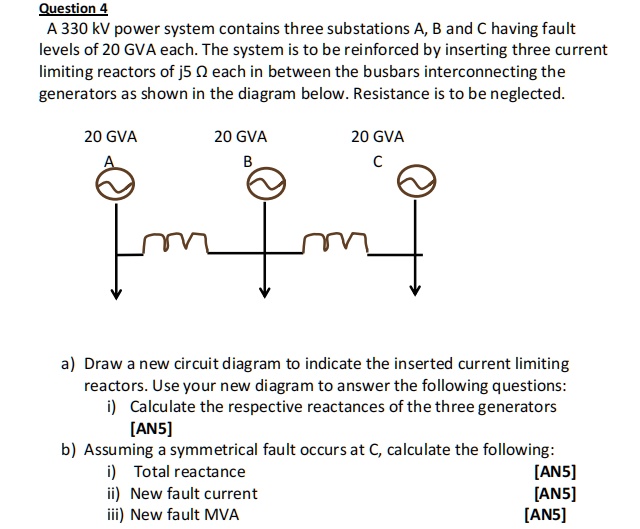 Question 4 A 330 kV power system contains three substations A, B and C ...