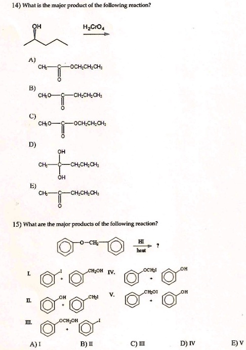 14) What is the major product of the following reaction? HO H2CrO4 A ...