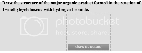 Draw the structure of the major organic product formed in the reaction of 1-methylcyclohexene ...
