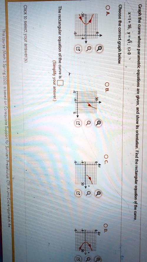 SOLVED: Choose Graph - Xt+ the the '91 1 curve Y = 1 4 whose 0