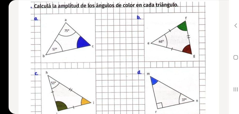 Solved Me Ayudan Por Favor Es Urgente Calculá La Amplitudde Los ángulos De Color En