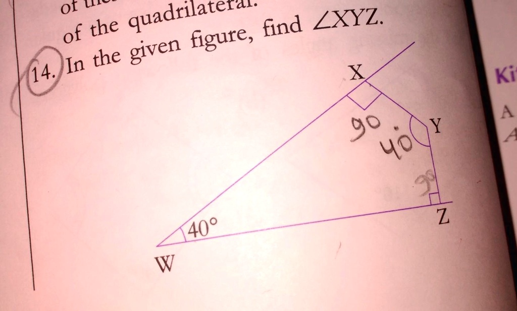 SOLVED: 'in the given figure find angle xyz' SOLVED: 'in the given figure find angle xyz'