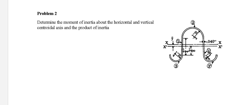 SOLVED: Problem 2 Determine the moment of inertia about the horizontal ...