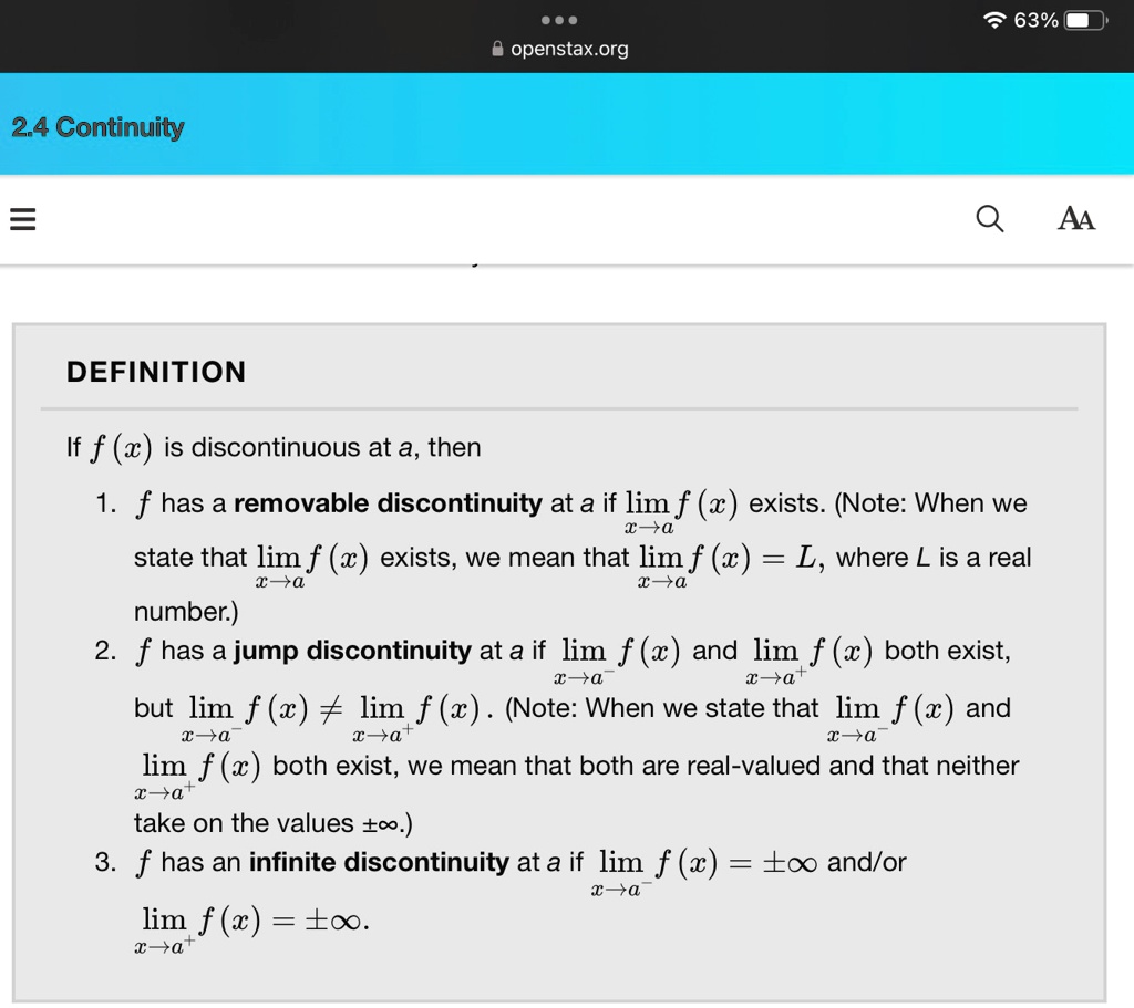 classify the discontinuities of the given rational function you must ...