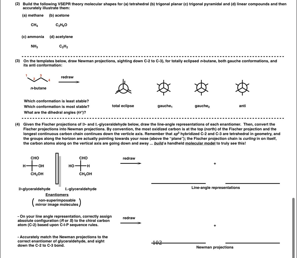 build the following vsepr theory molecular shapes for a tetrahedral b ...
