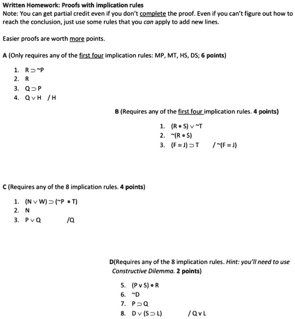 written homework proofs with implication rules note you can get partia ...