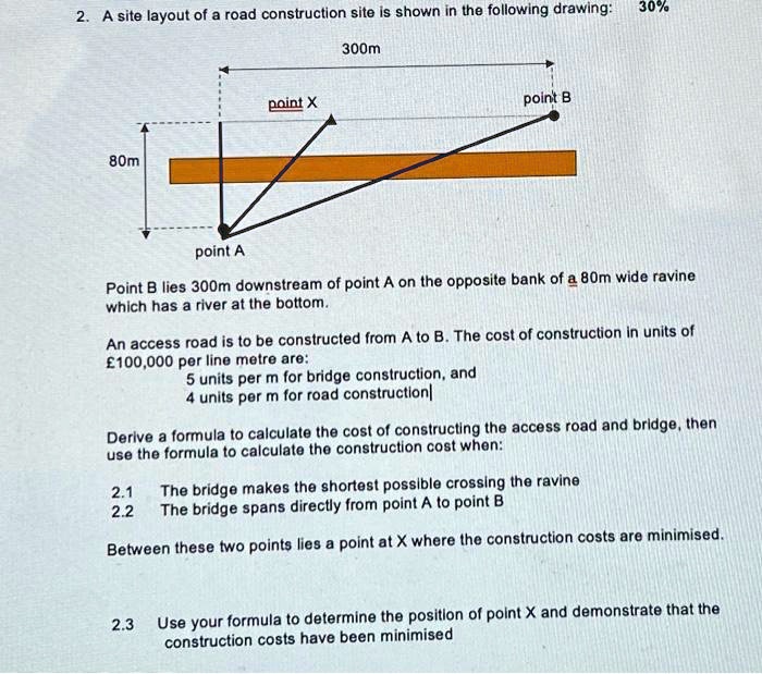 SOLVED: 2. A site layout of a road construction site is shown in the ...