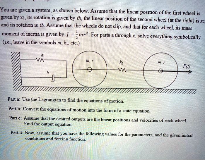 SOLVED: You are given a system, as shown below. Assume that the linear ...