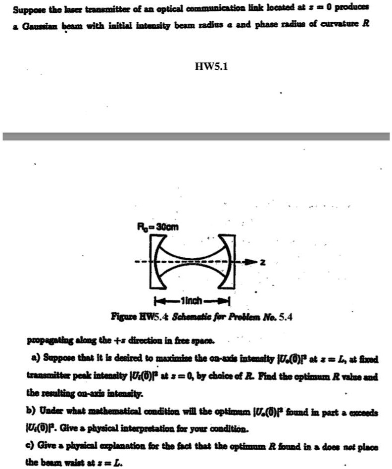 SOLVED: Suppose the laser transmitter of an optical communication link ...