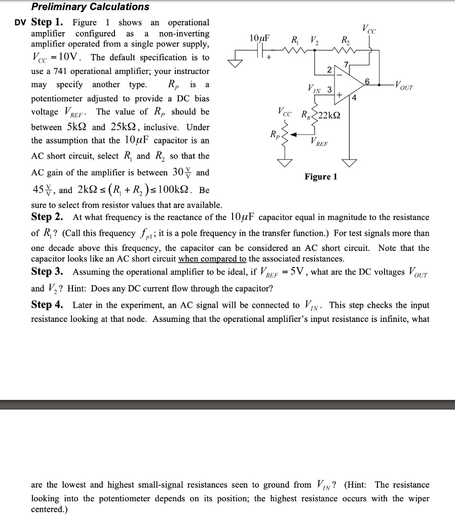 SOLVED: Text: Preliminary Calculations Step 1. Figure 1 shows an ...