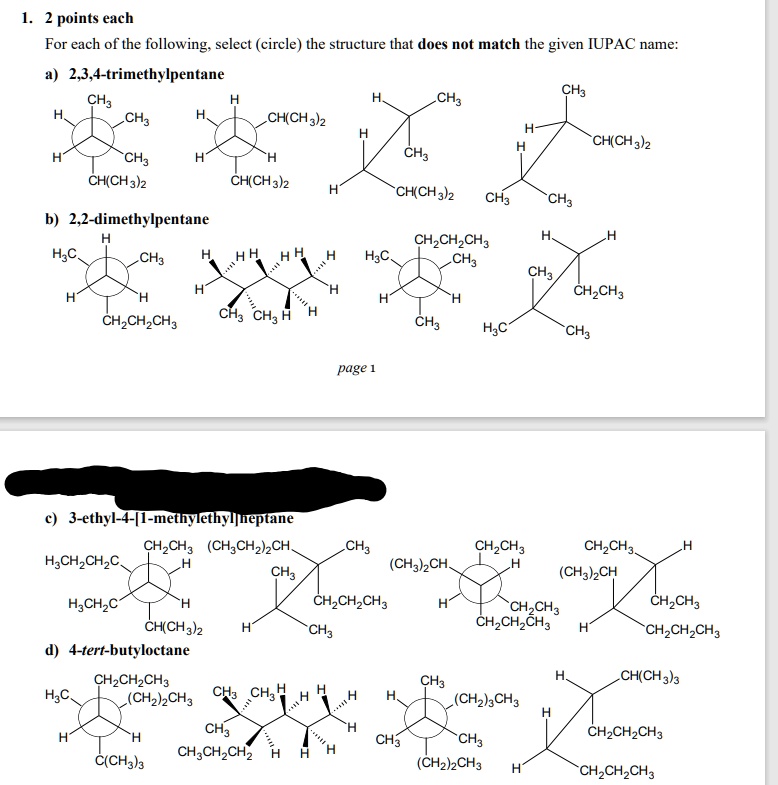 SOLVED: Texts: 2 points each. For each of the following, select (circle) the structure that does ...