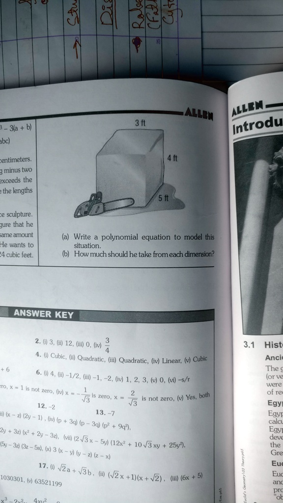 Anshuman is preparing to make an ice sculpture. He has a block of ice ...