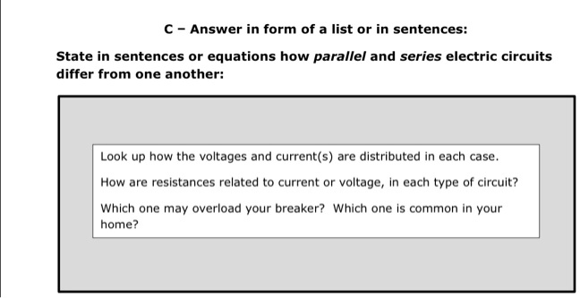 answer in form of a list or in sentences state in sentences or ...