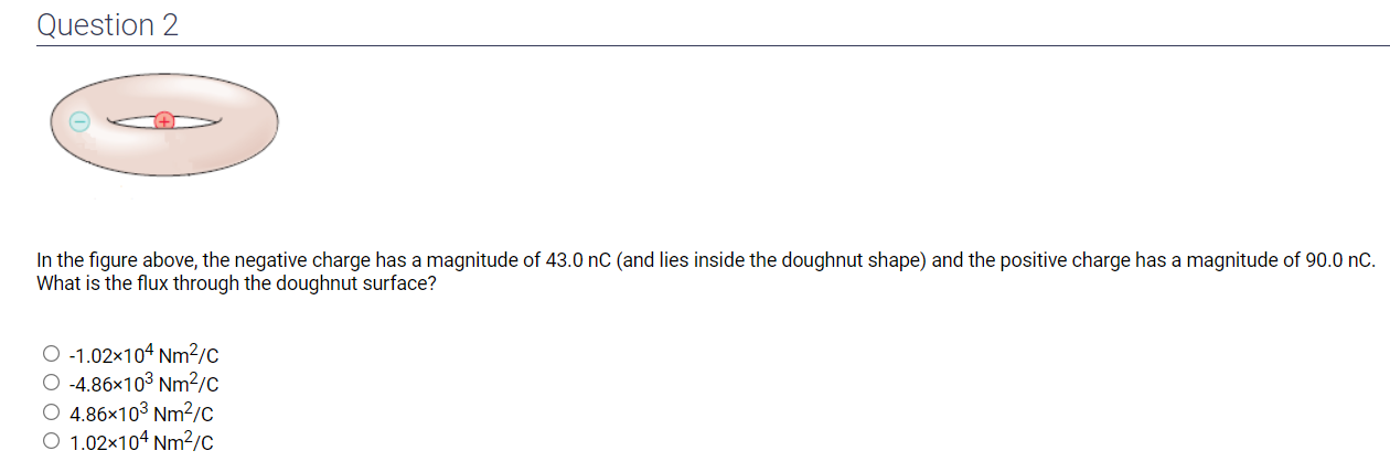 SOLVED: Question 2 In the figure above, the negative charge has a ...